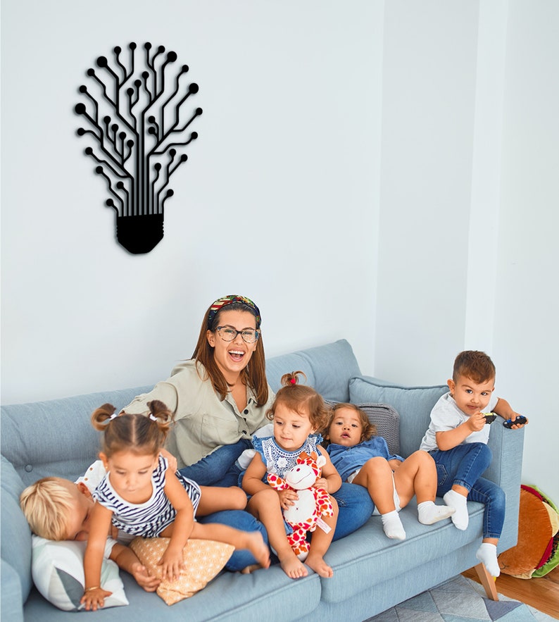 Bulb Decor Electronic Circuit Font Decor Circuit Board Font - Etsy