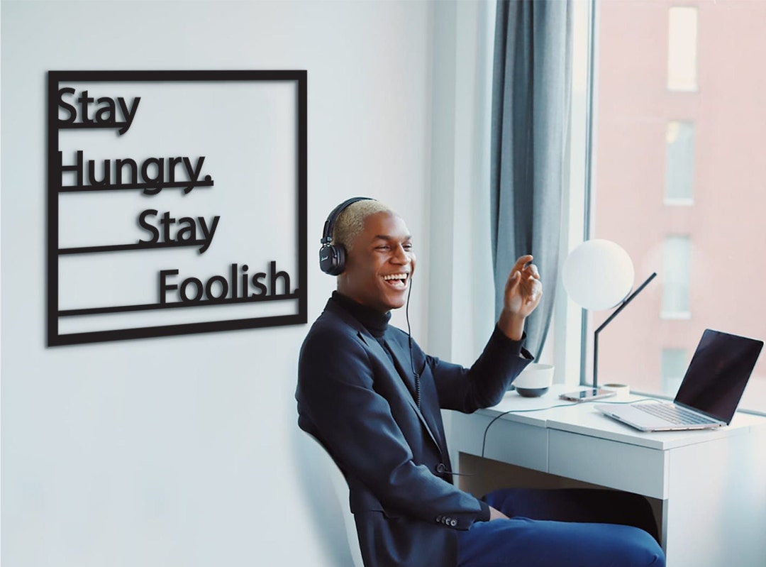 Stay Hungry Stay Foolish Wood Wall Decor: Motivational Office Art - Etsy