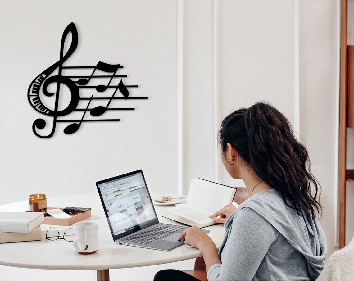 Sol Key Music Notes Decor Sol Key Wood Wall Art Music Studio - Etsy