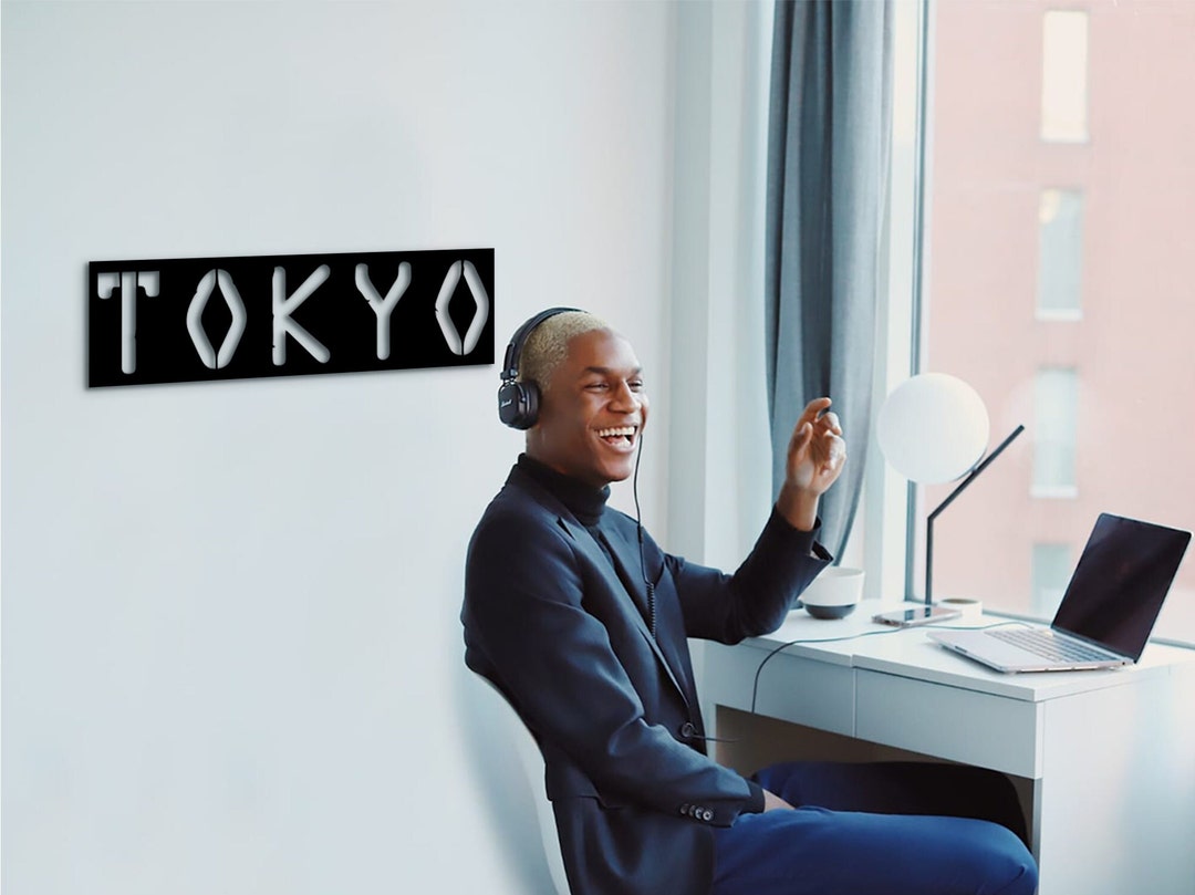 Tokyo Wall Art, Office Wall Decor, Wood City Sign, Wood Wall Decor Art ...