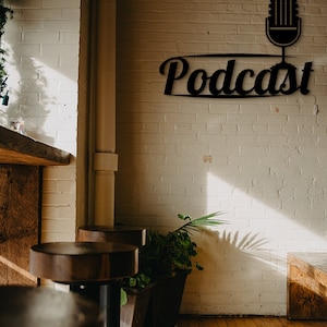 3D Podcast Wall Art: Studio Decor, Microphone Sign - Etsy