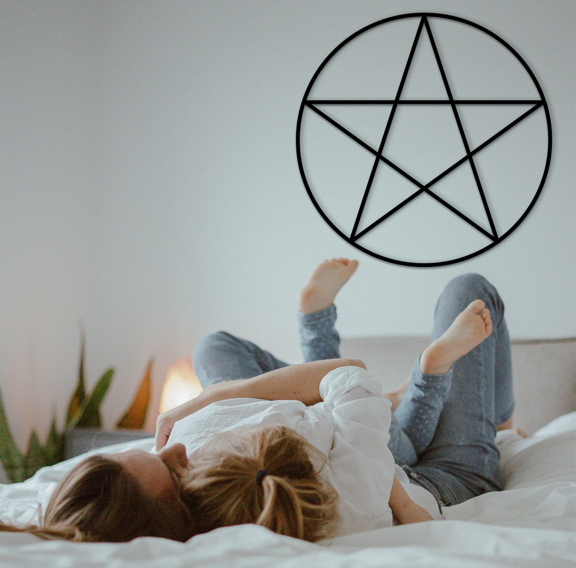 Pentagram Wall Wood Art Pentagram Wall Hanging Pentagram | Etsy