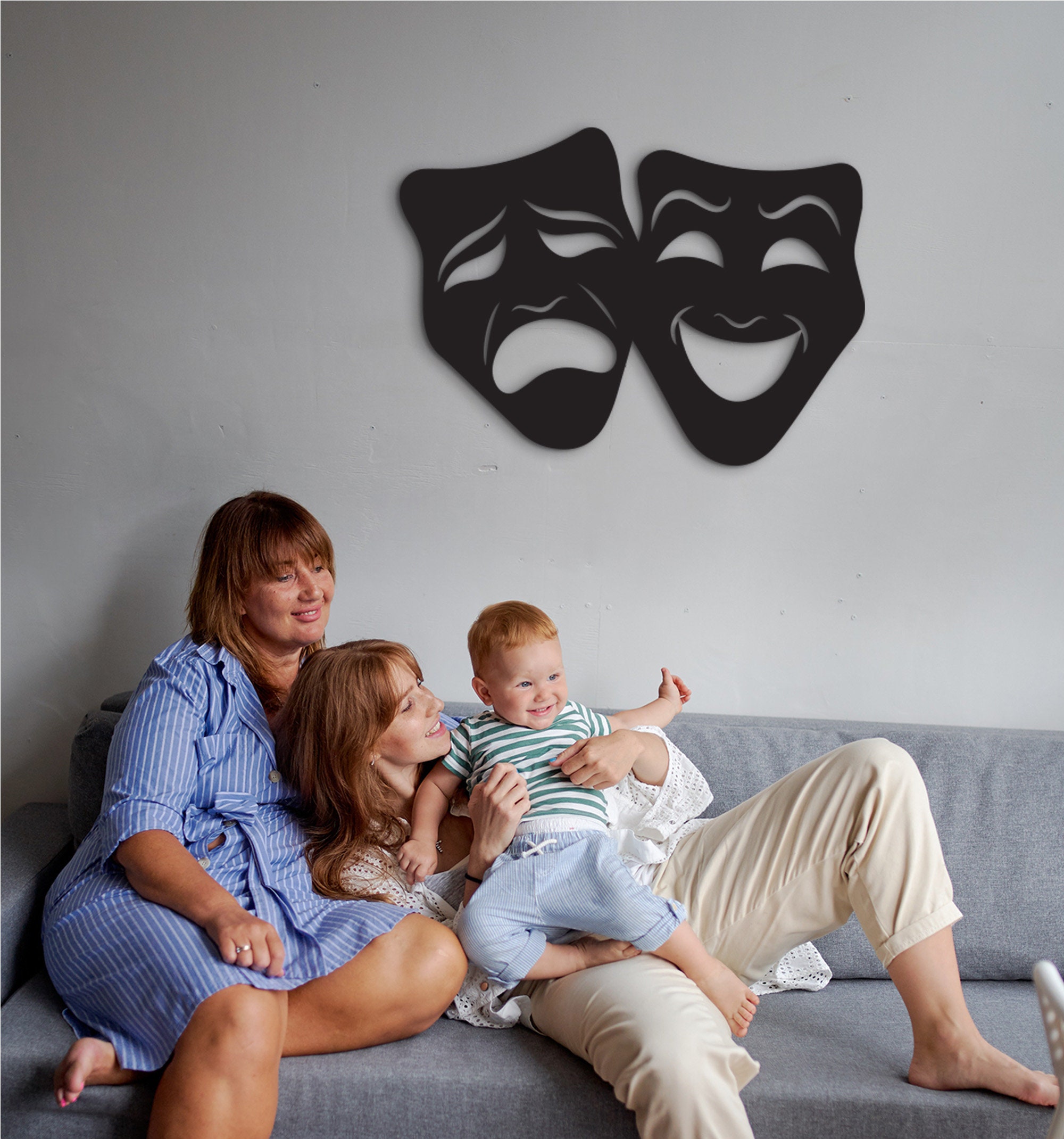 Mask Theater, Wooden Drama Masks Shape, Comedy Tragedy Drama Theater ...