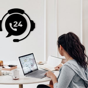 Call Center Sign Telephone Telecom Decor Telecom Gifts Old Time Phone ...