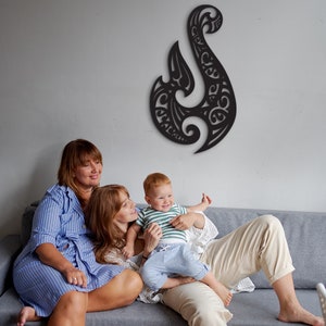 Hei Matau Maori Hook, Room Decor Sculpture, New Zealand, Tribal Art ...