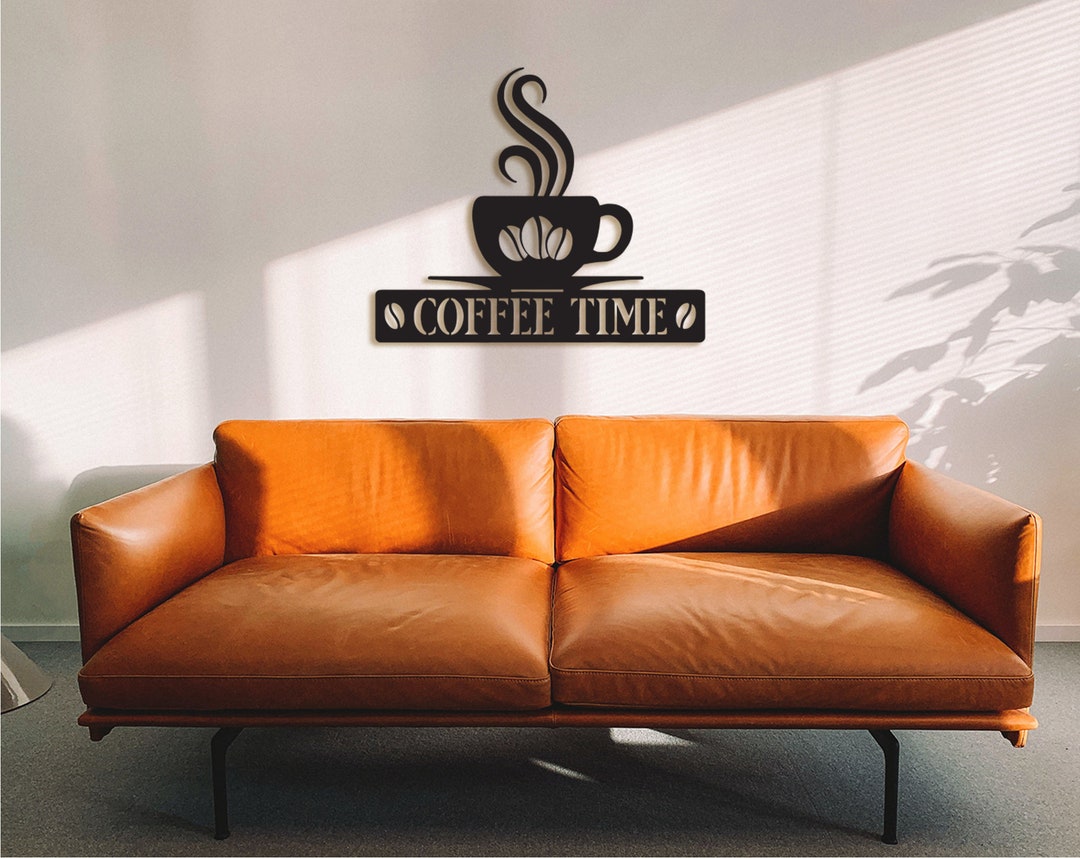 Coffee Time Wood Sign: Laser Cut Coffee Bar Decor - Etsy