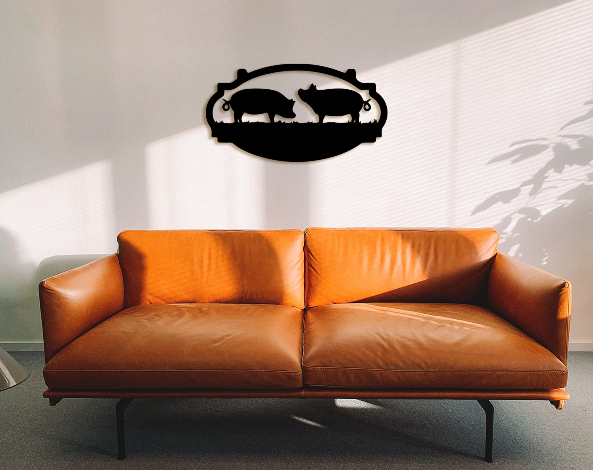 Pig Barn Sign, Pig Barn Papercut Template, Geometric Pig Wall Decor ...