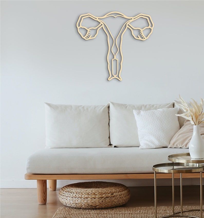 Uterus Anatomy Anatomical Wood Art Uterus Anatomy Ornament Medical Sign ...