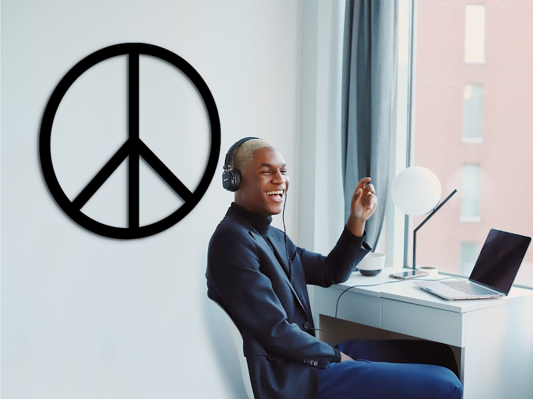 Wood Peace Sign, Peace Symbol Wall Decor From Wood, Hanging Sign ...