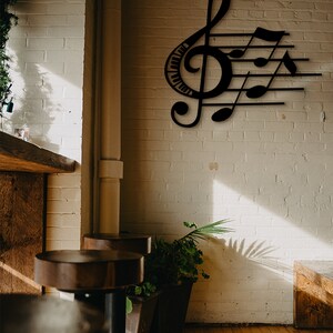 Sol Key Music Notes, Decor Sol Key Wood Wall Art, Music Studio Wood ...