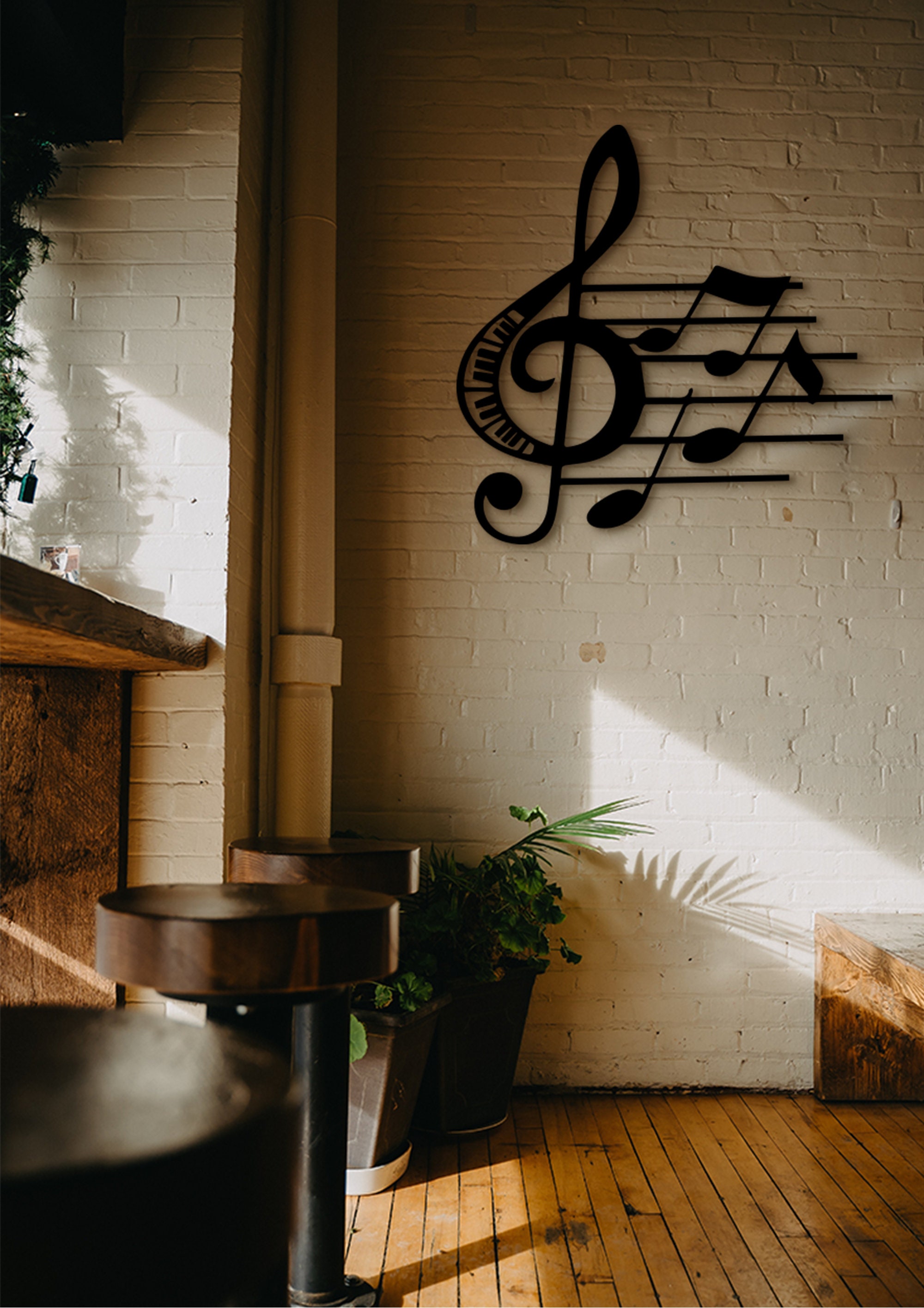 Sol Key Music Notes Decor Sol Key Wood Wall Art Music Studio - Etsy