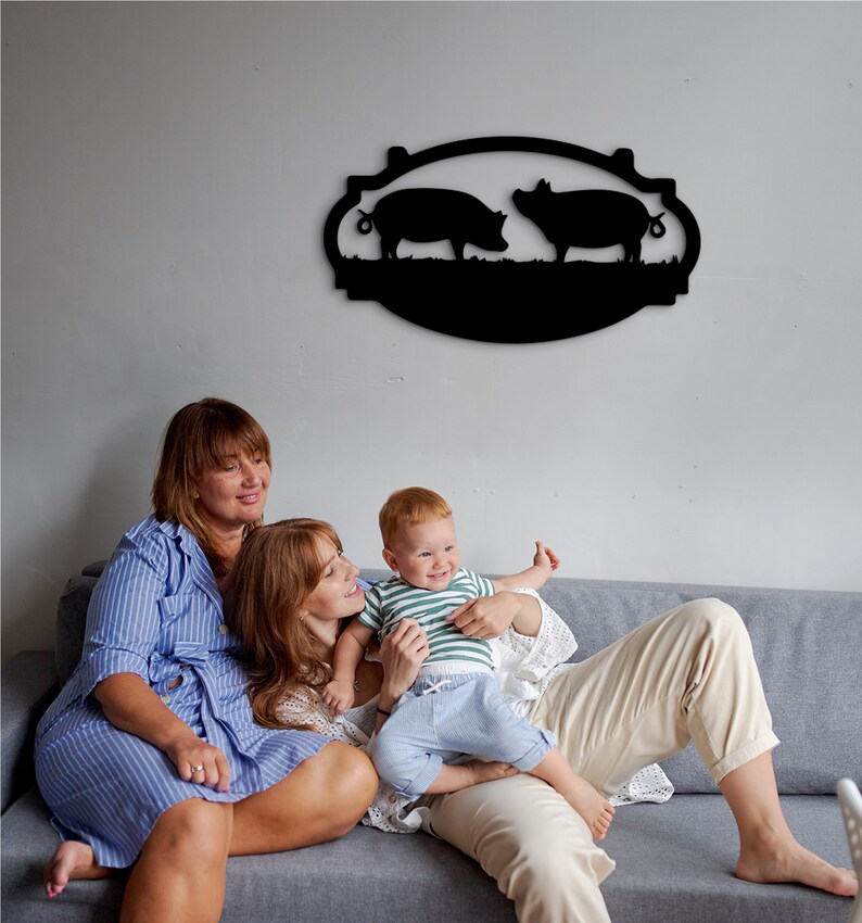 Pig Barn Sign Pig Barn Papercut Template Geometric Pig Wall - Etsy