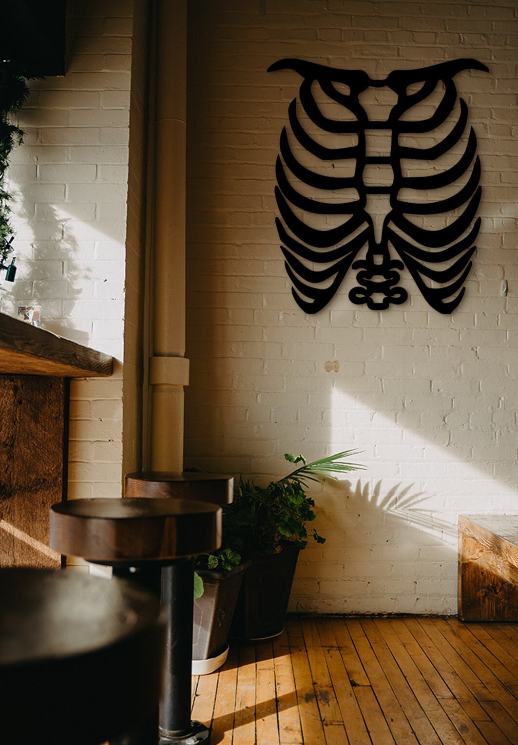 Rib Cage Anatomical Wood Art Rib Cage With Heart Medical Sign Rib Cage ...