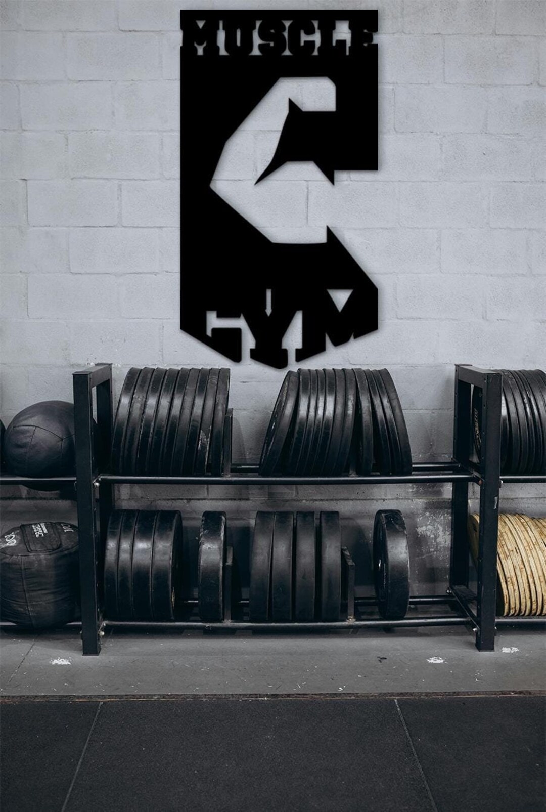 Gym Muscle Decor, Personalized Home Gym Sign, Personalized Powerlifting ...
