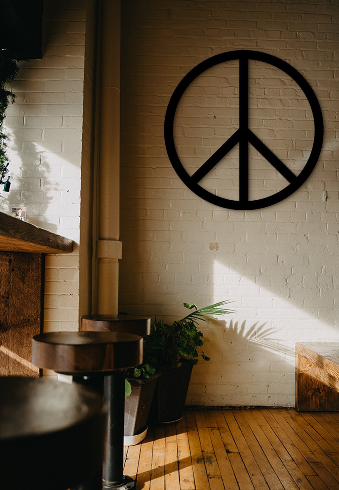 Wood Peace Sign Peace Symbol Wall Decor From Wood Hanging - Etsy