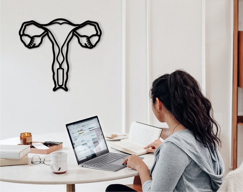 Uterus Anatomy Anatomical Wood Art Uterus Anatomy Ornament Medical Sign ...