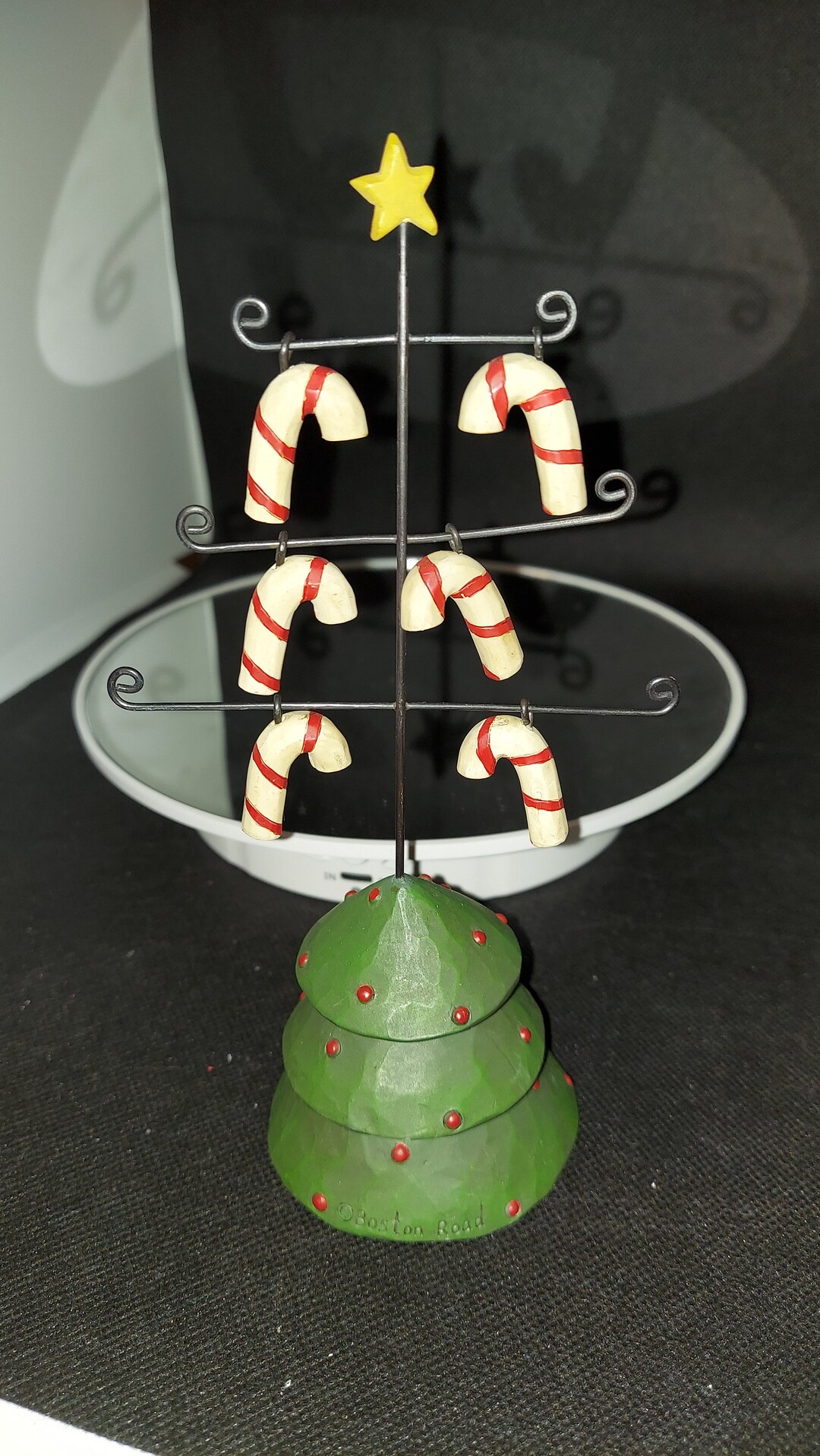 Cutest Vintage Mini Christmas Tree With Candy Cane Ornaments - Etsy