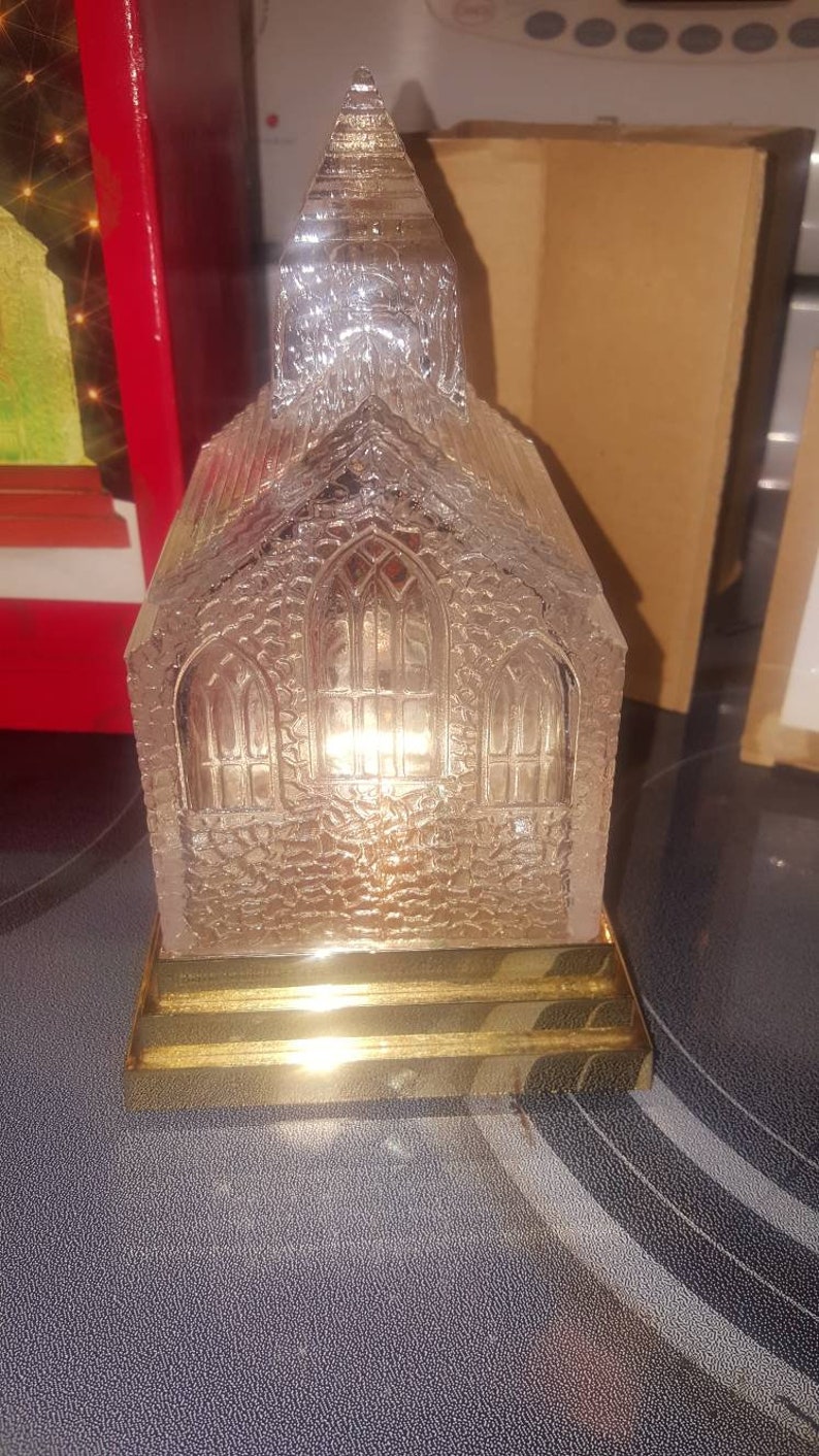 Rare Hecht Co. Crystal Light up Church - Etsy
