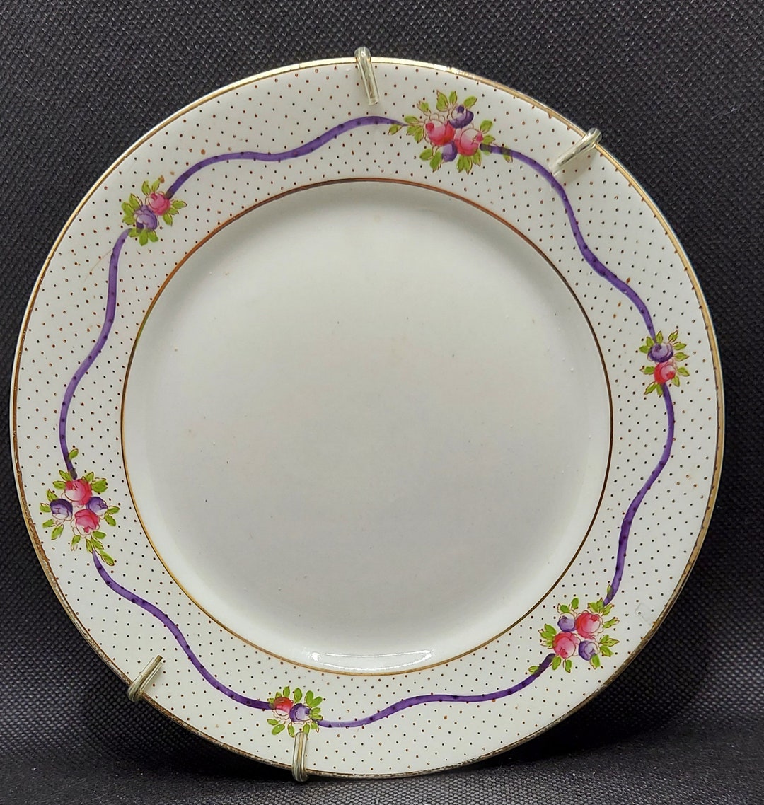 Rare and Vintage Tams Ware Plate Made in ENGLAND Ready to Hang Purple ...
