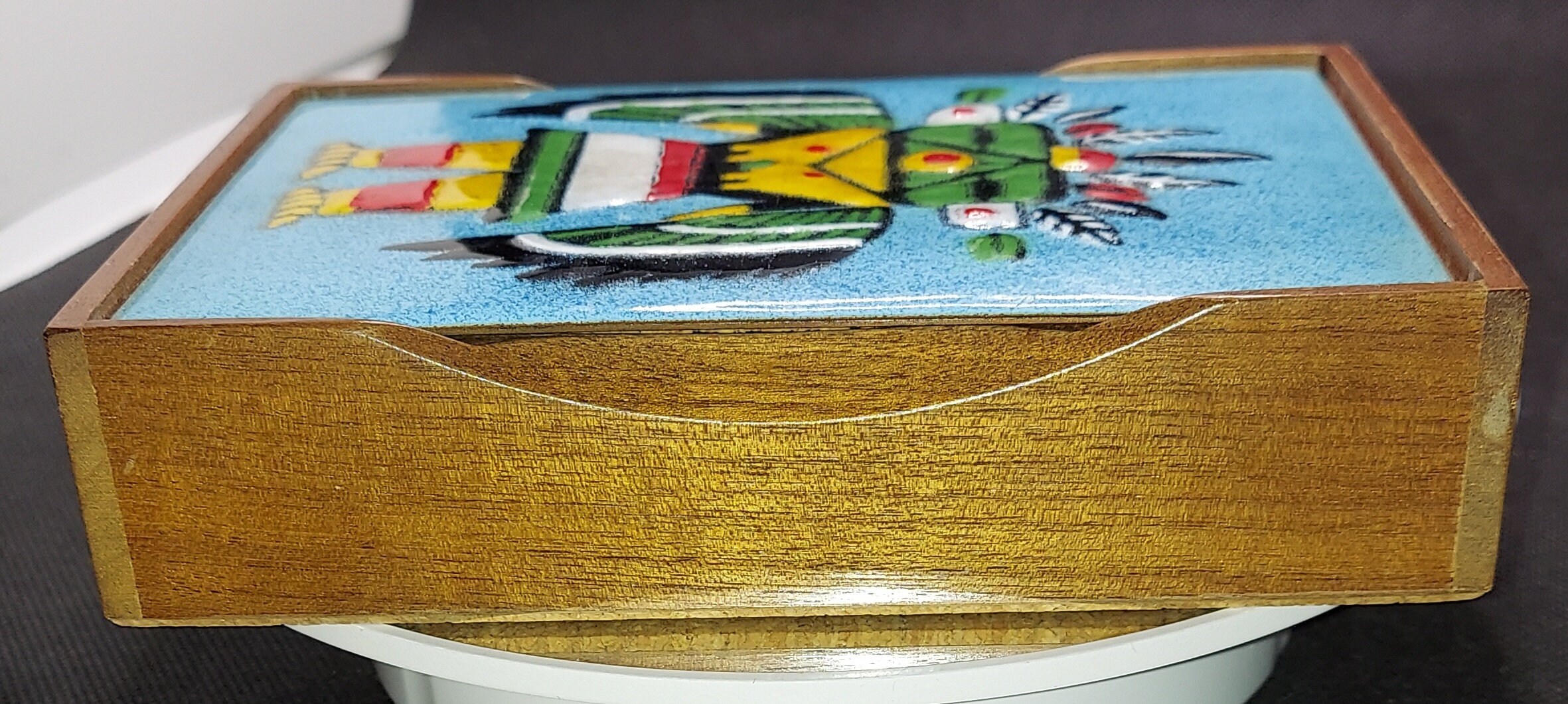 MCM Annemarie Davidson Kachina Totem Pole Doll Box Handcrafted Enamel ...