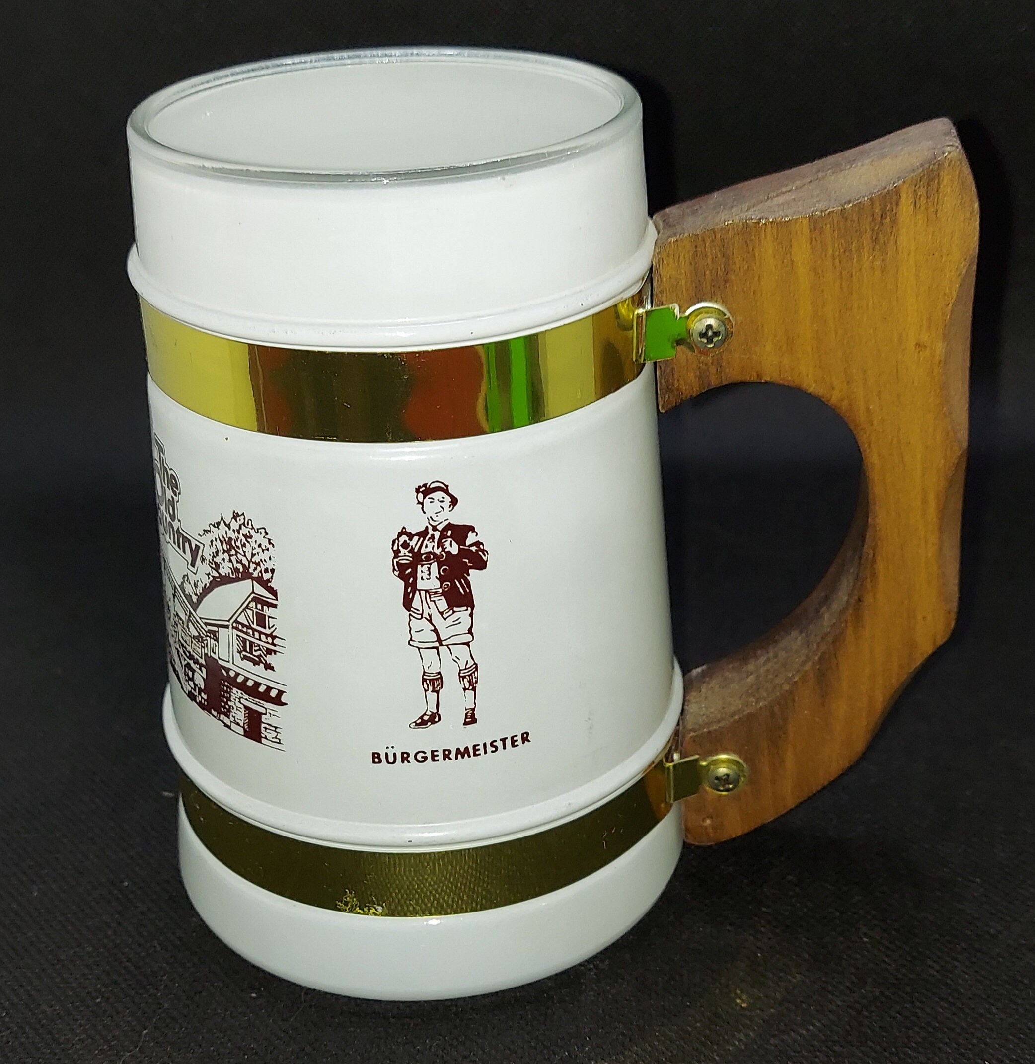 Vintage Siesta Ware Mug Wooden Handle the Old Country Busch Gardens ...