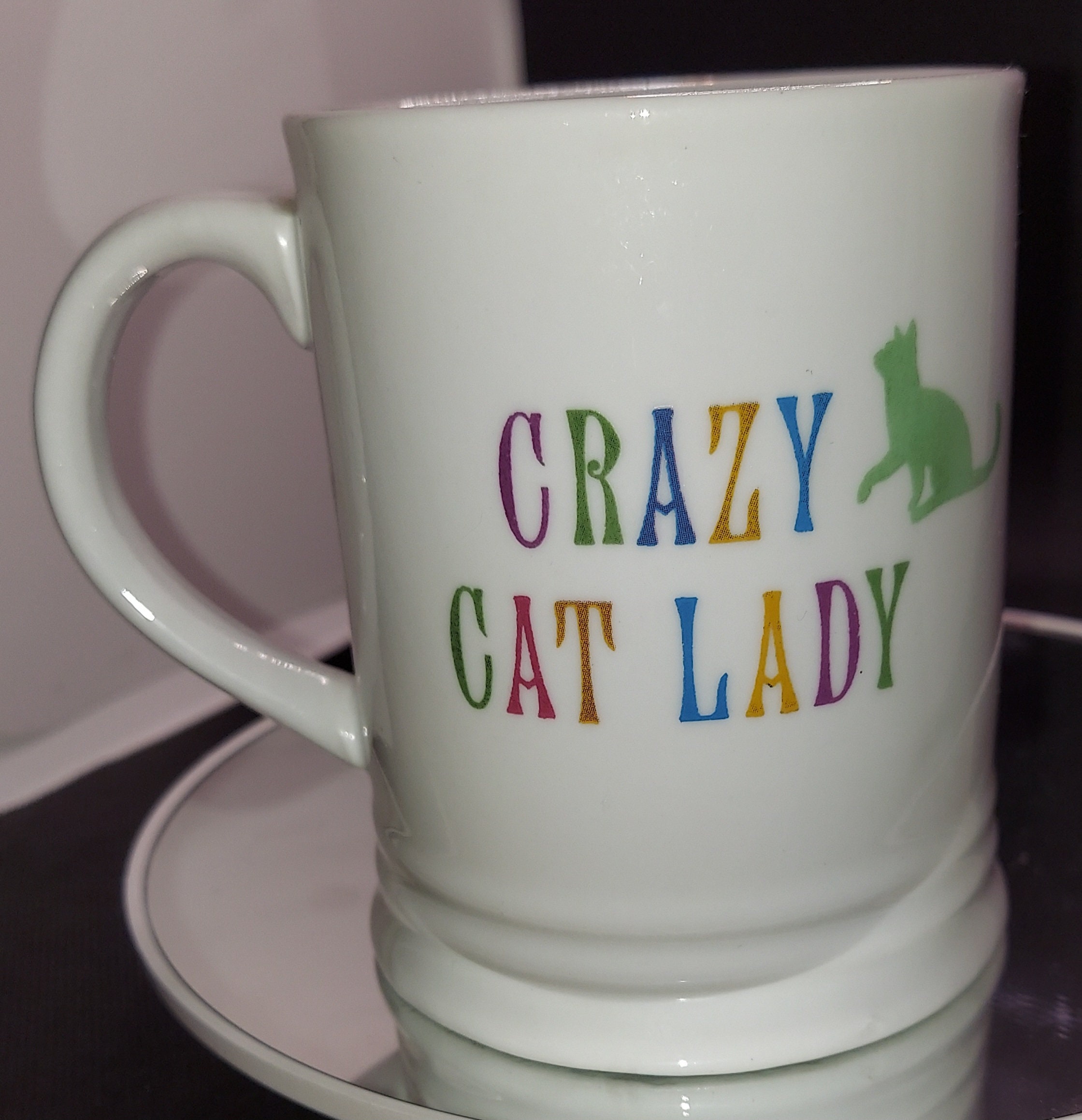 NEW Crazy Cat Lady Coffee Tea Mug Cup by Fringe Studio Kitty Cat Lover ...