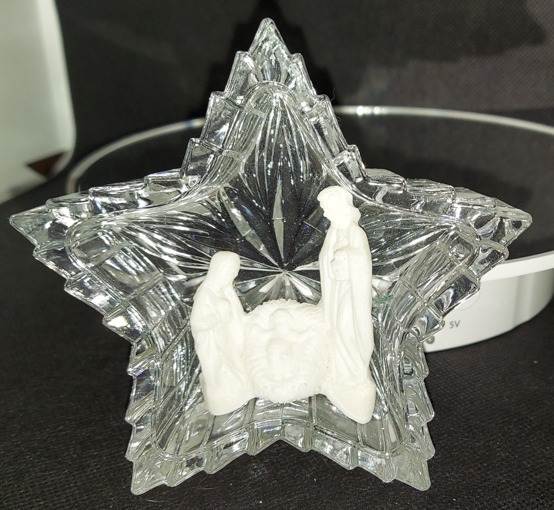 Beautiful Lead Crystal Christmas Star Nativity Scene Mary - Etsy
