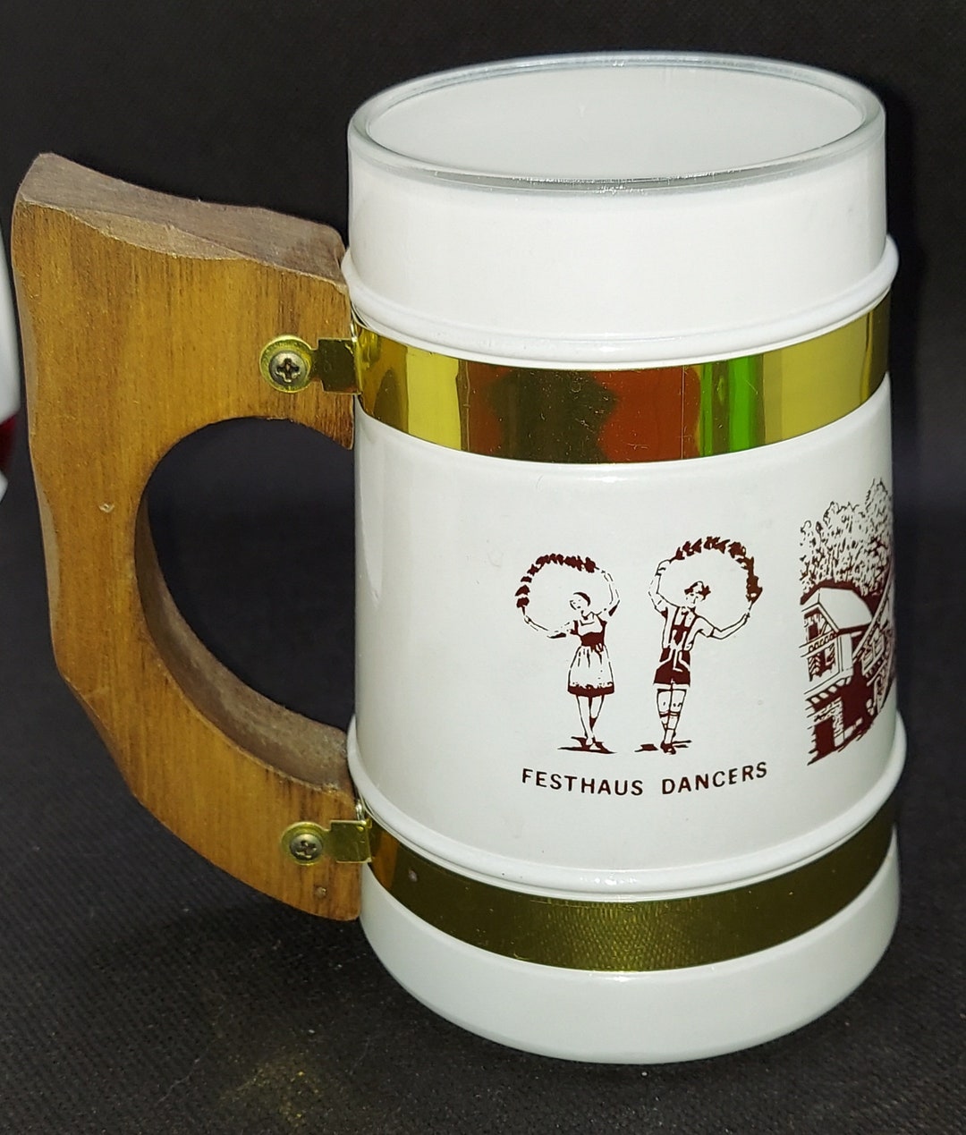 Vintage Siesta Ware Mug Wooden Handle the Old Country Busch Gardens ...