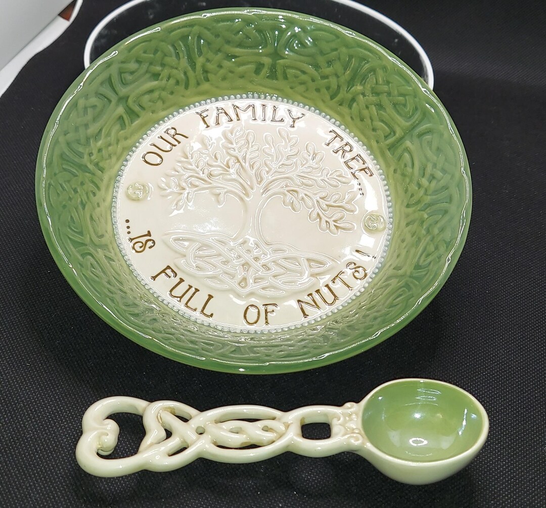 Grasslands Roads Celtic OUR Family Tree is FULL of NUTS! Bowl Dish With ...