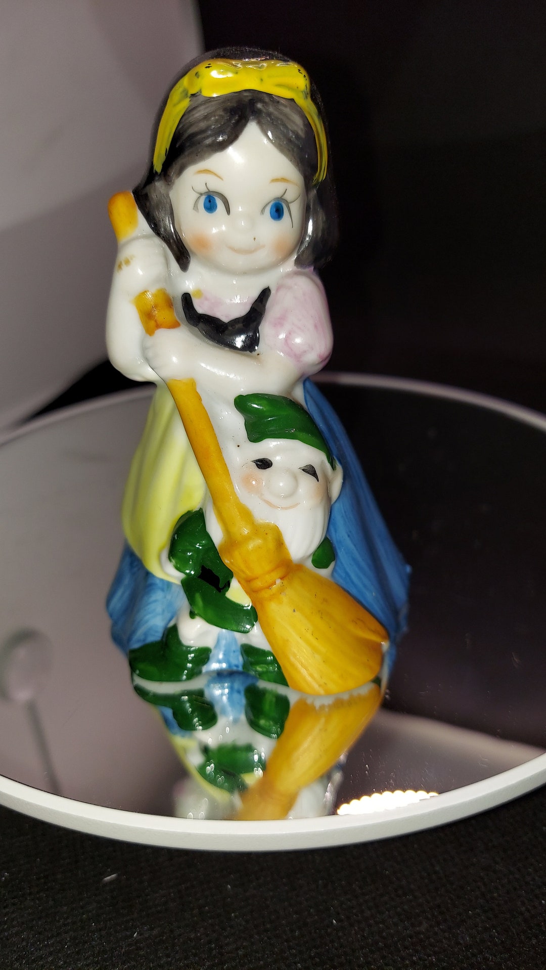 Vintage Storybook Ceramic Bell Snow White 1980s Retro Figurine J.s.n.y ...