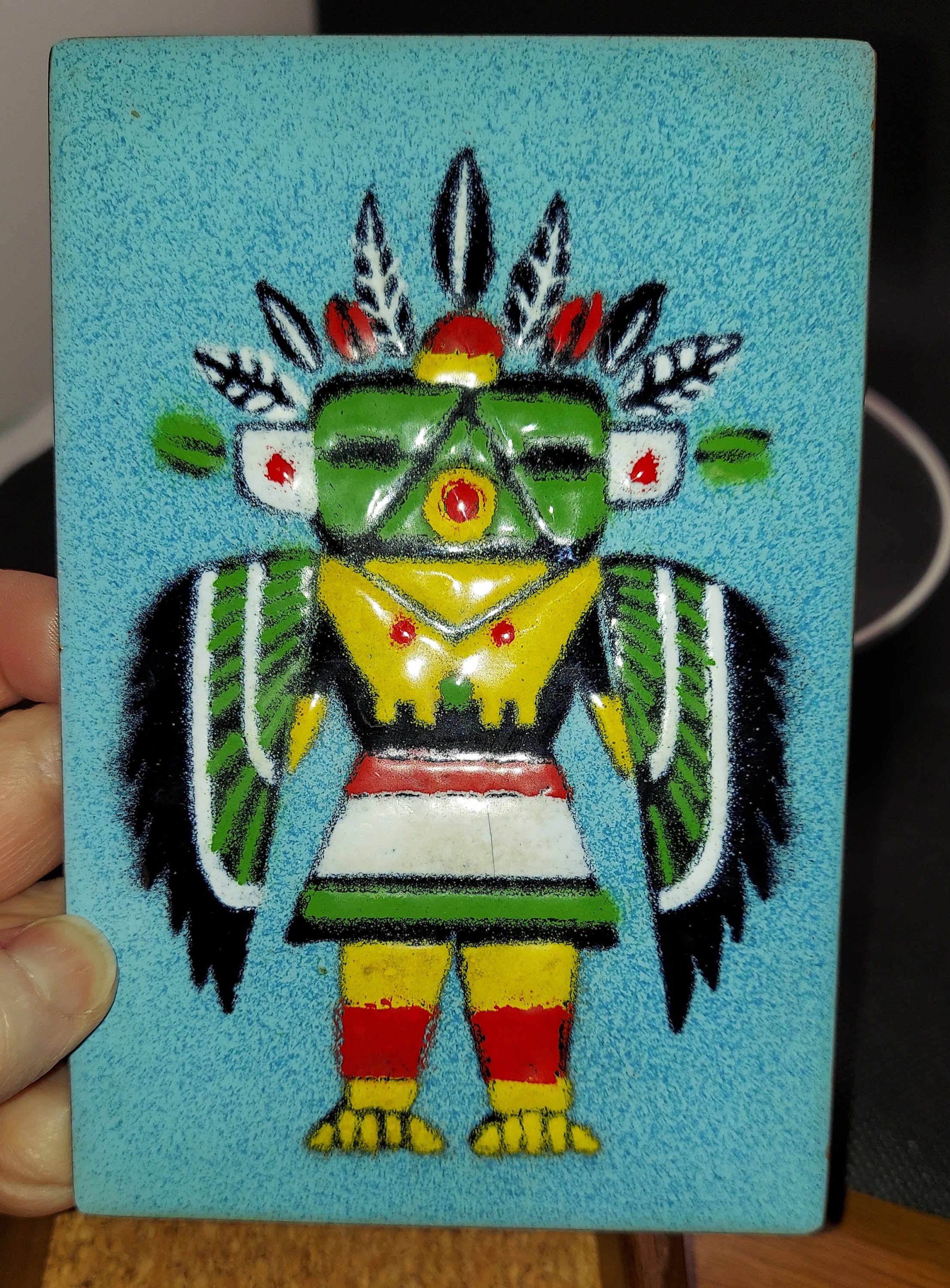 MCM Annemarie Davidson Kachina Totem Pole Doll Box Handcrafted Enamel ...