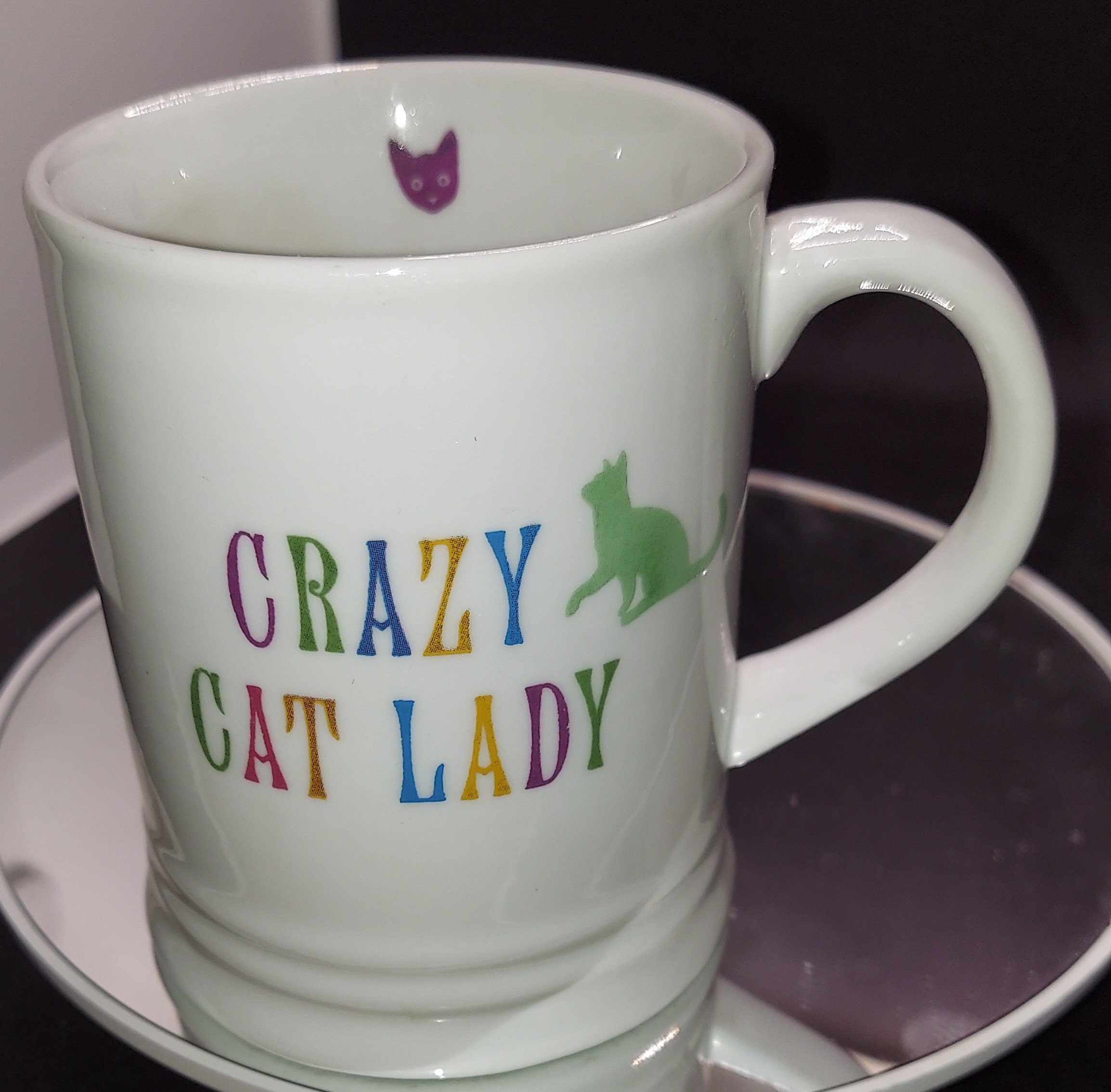 NEW Crazy Cat Lady Coffee Tea Mug Cup by Fringe Studio Kitty Cat Lover ...
