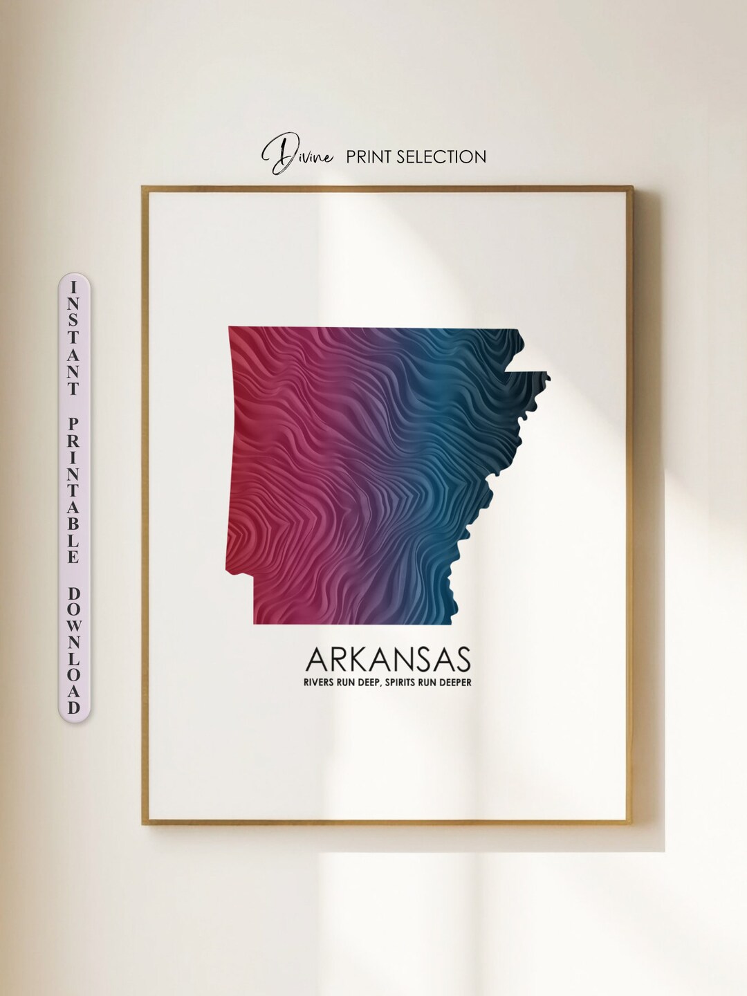 Arkansas Map Print Printable AR Map USA State Map Arkansas Wall Art ...