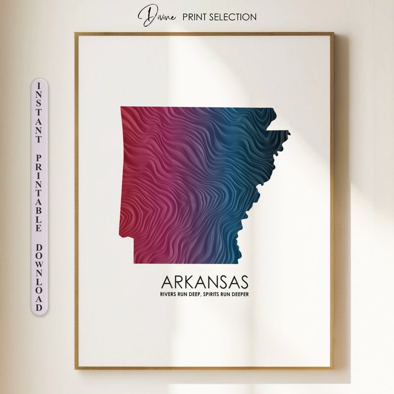 Arkansas Map Painting - Etsy