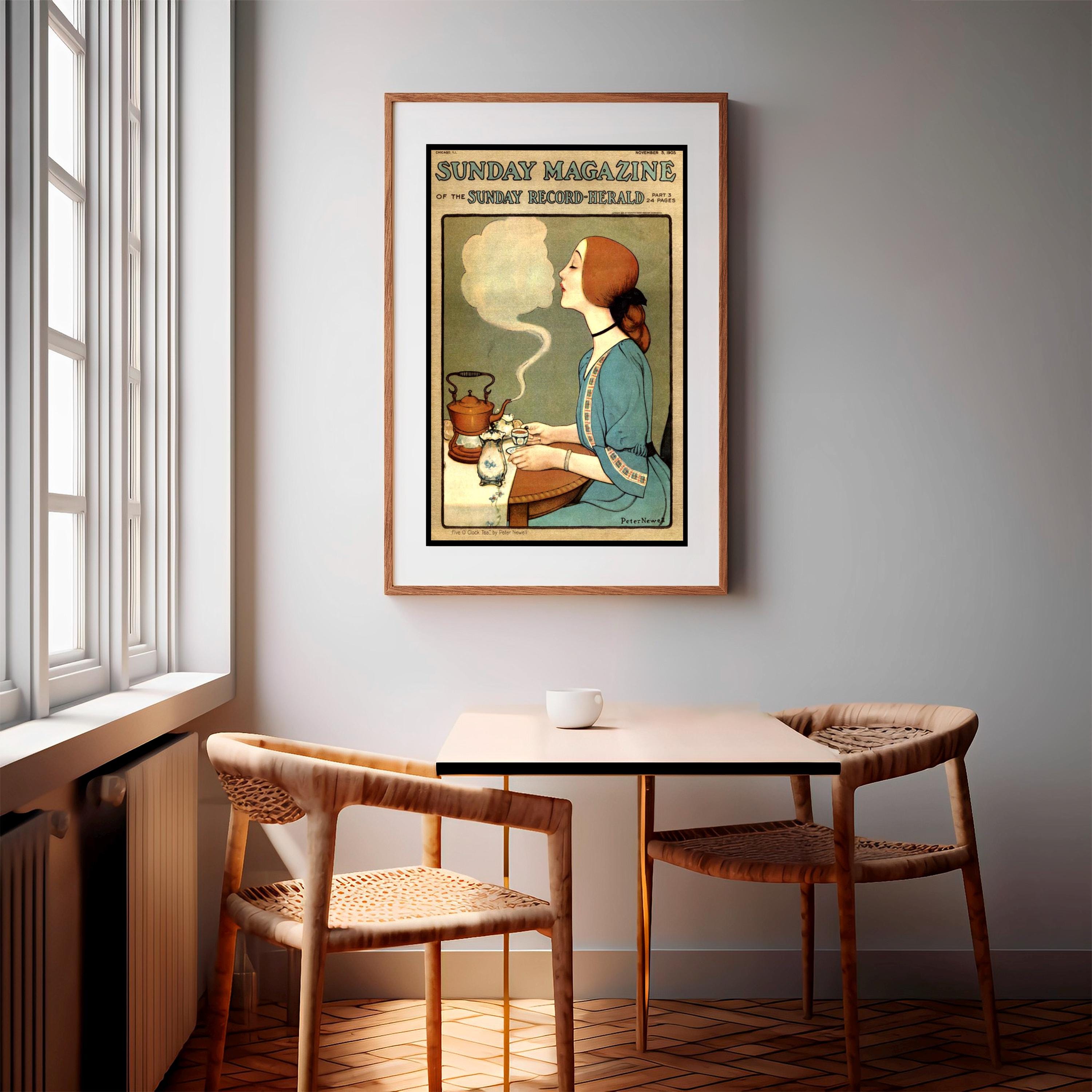 Vintage Magazine Cover Art Sunday Magazine Print Retro Print Women ...
