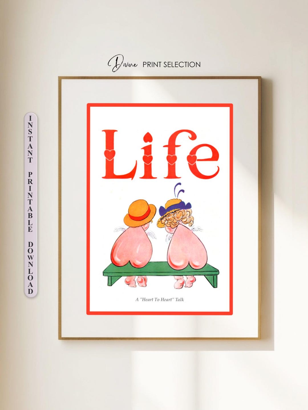 Life Magazine Cover Art Vintage Magazine Print Retro Print Women ...