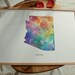 Arizona Map Print Artwork State Map Decor USA State Map Illustration ...