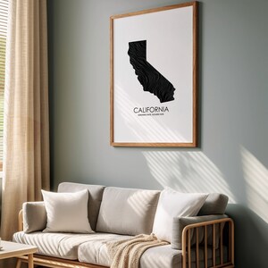 California Map Print Printable CA Map USA State Map California Wall Art ...