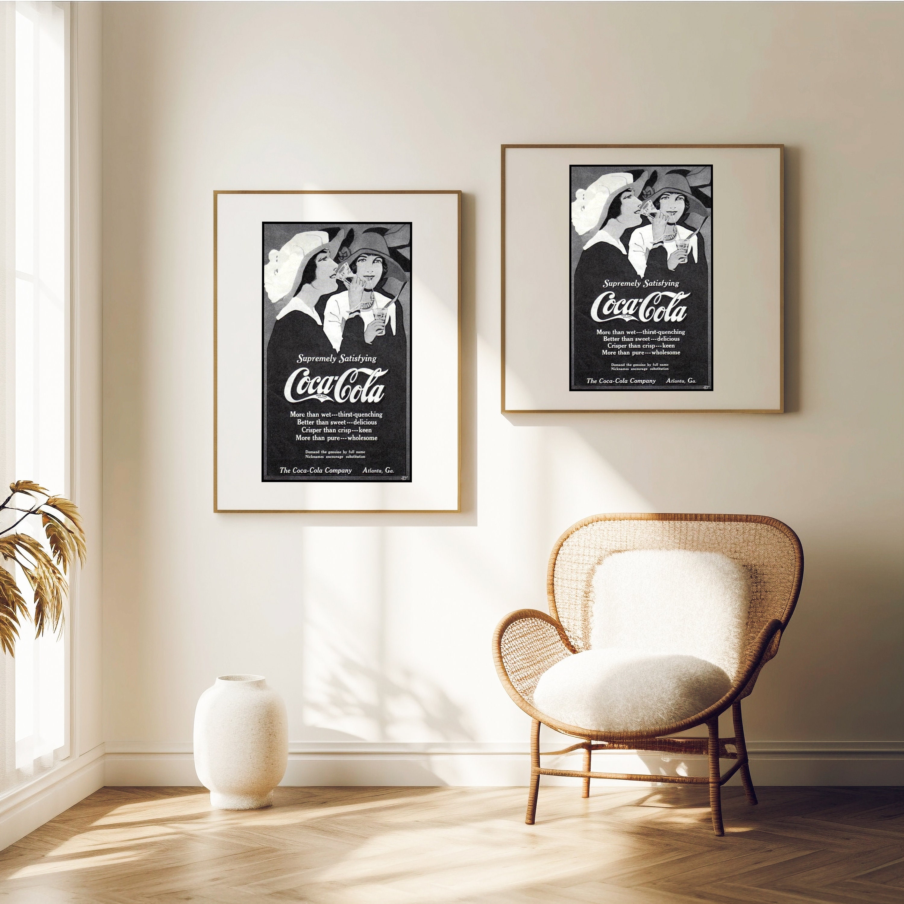 Retro Cola Poster Coke Print Vintage 1920's Coca Cola Black & White ...