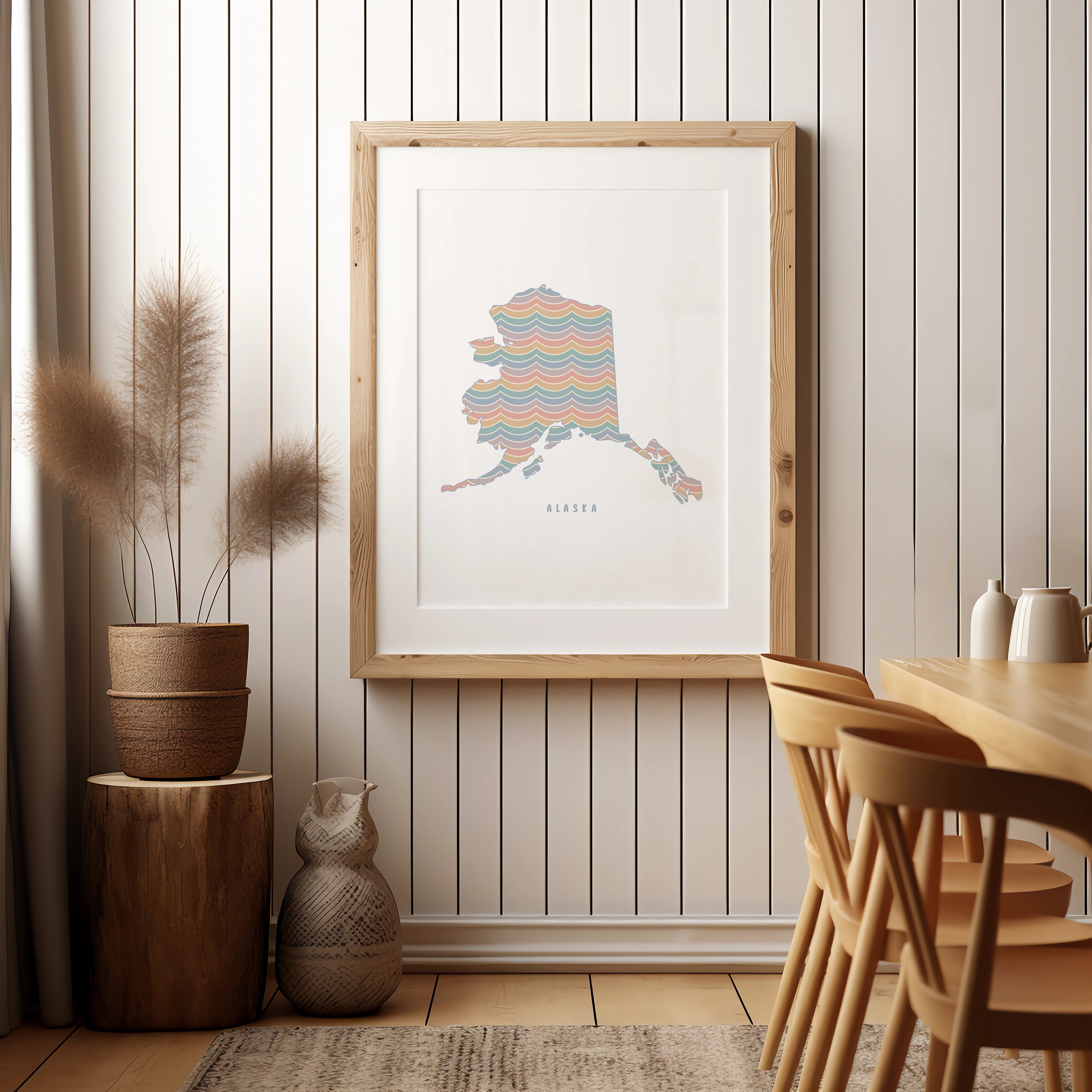 Alaska Map Print Alaska Map Silhouette Printable AK Map Modern Wall Art ...