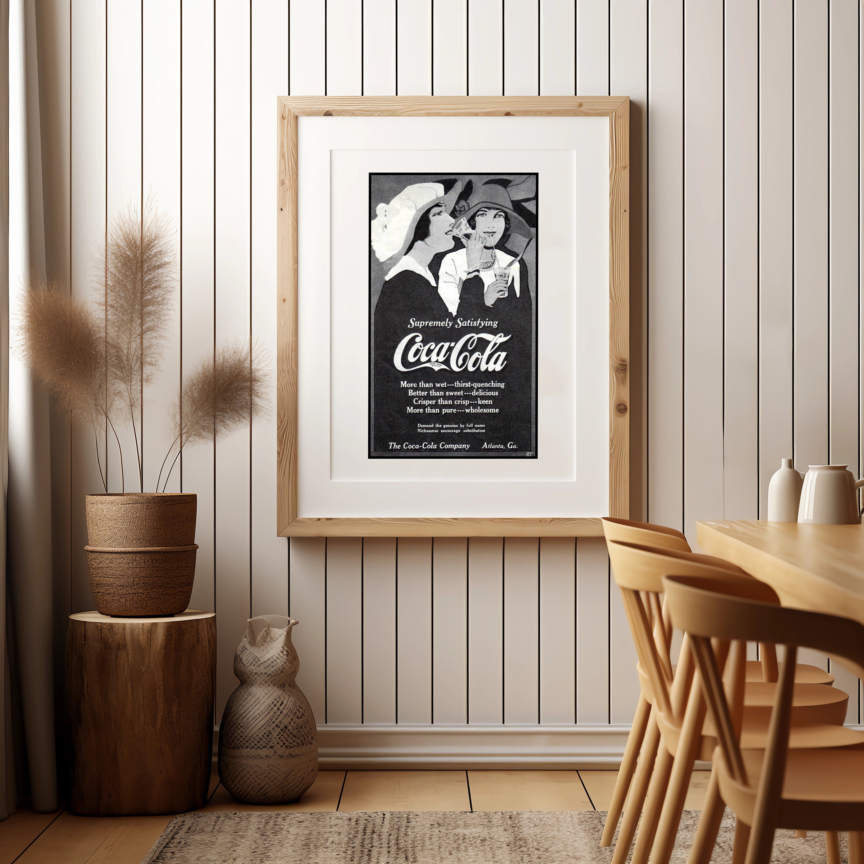 Retro Cola Poster Coke Print Vintage 1920's Coca Cola Black & White ...