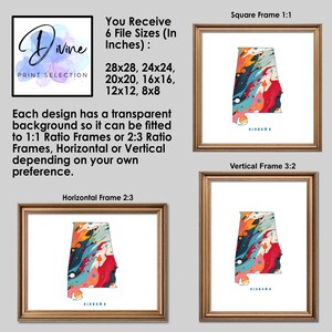 Map of Alabama Alabama Map Print Wall Art Living Room Decor Alabama Map ...