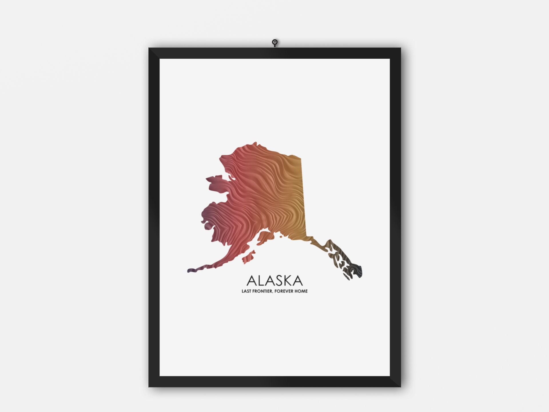 Alaska Map Print Printable AK Map USA State Map Alaska Wall Art Gift ...