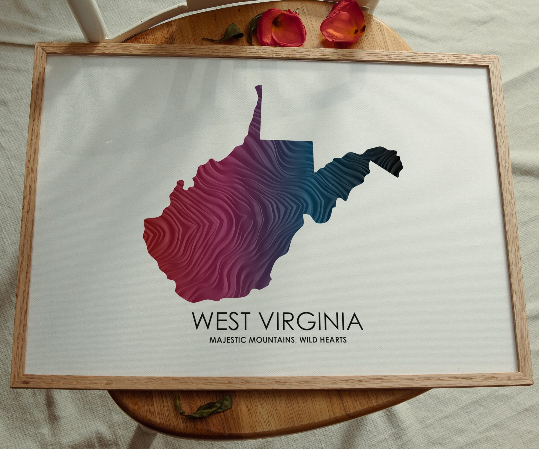 West Virginia Map Print Printable WV Map USA State Map West Virginia ...