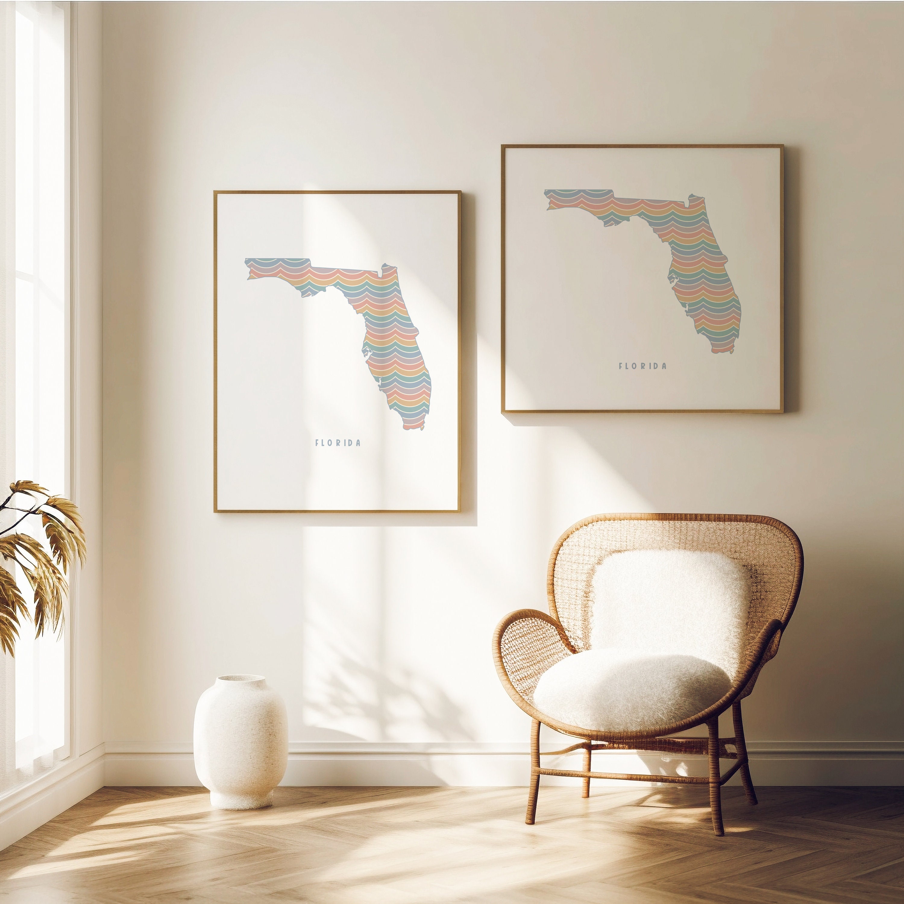 Florida Poster Florida Map Printable Wall Art USA State Map Gift for ...