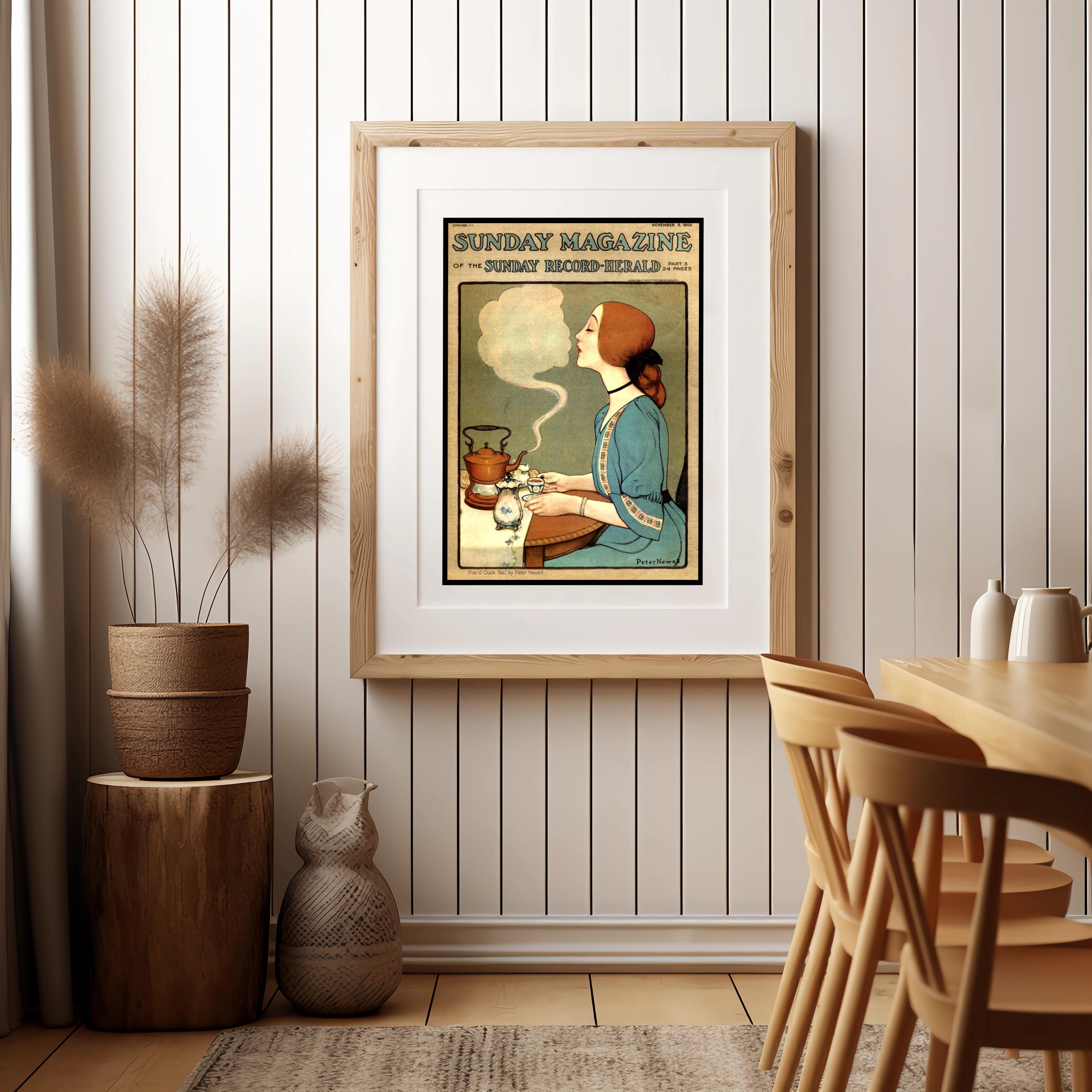 Vintage Magazine Cover Art Sunday Magazine Print Retro Print Women ...