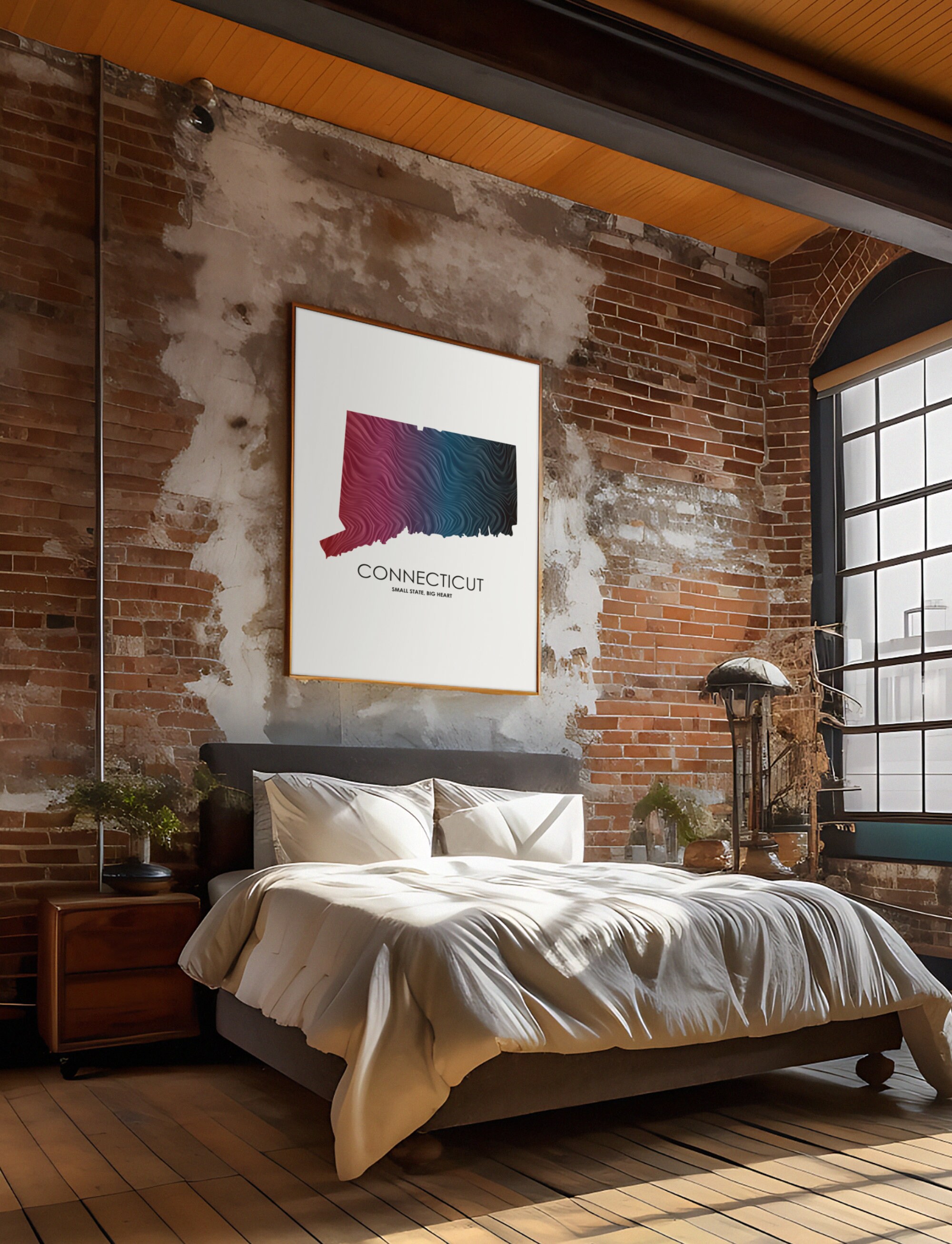 Connecticut Map Print Printable CT Map USA State Map Connecticut Wall ...