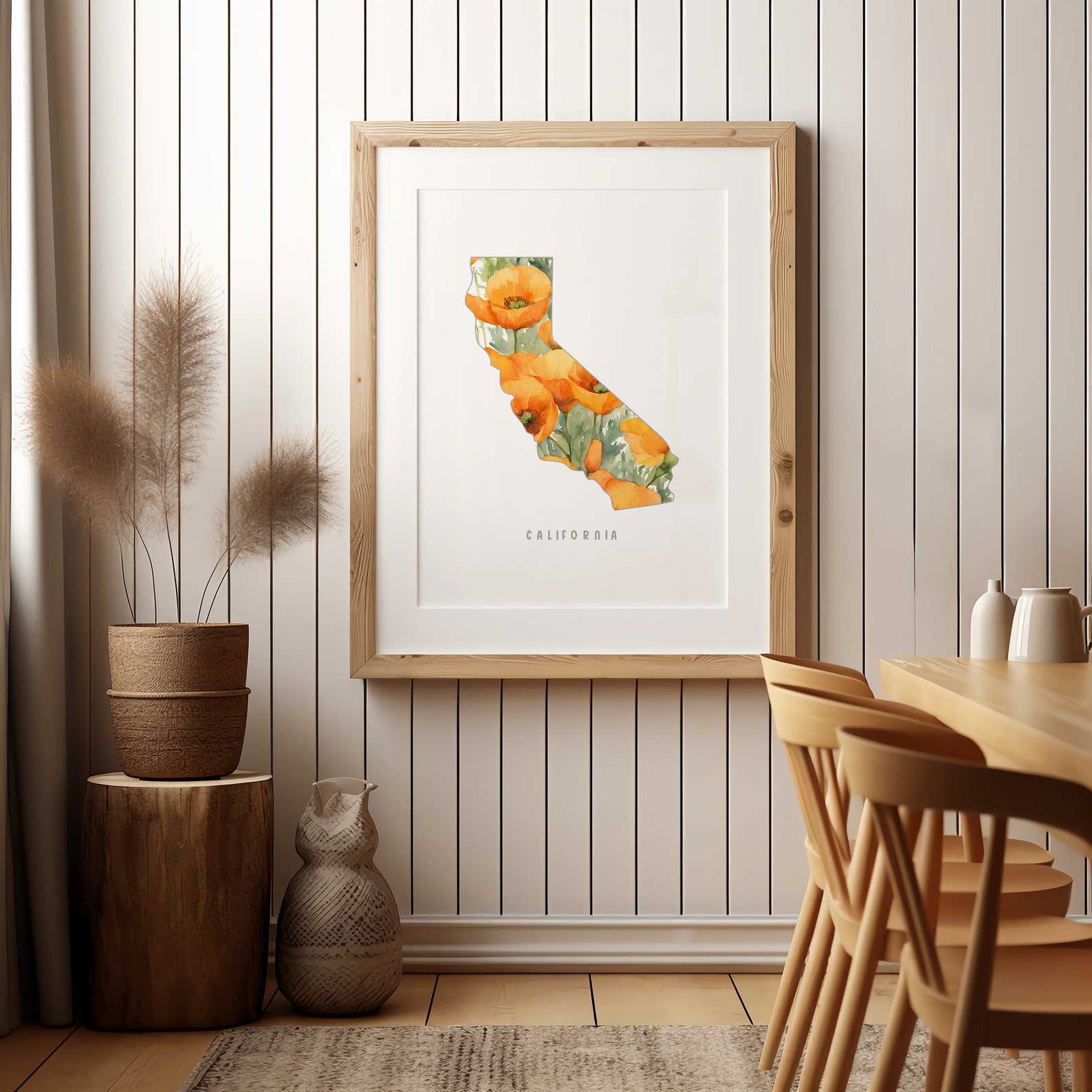 California Map Poster California Map Print Wall Art Living Room Decor ...