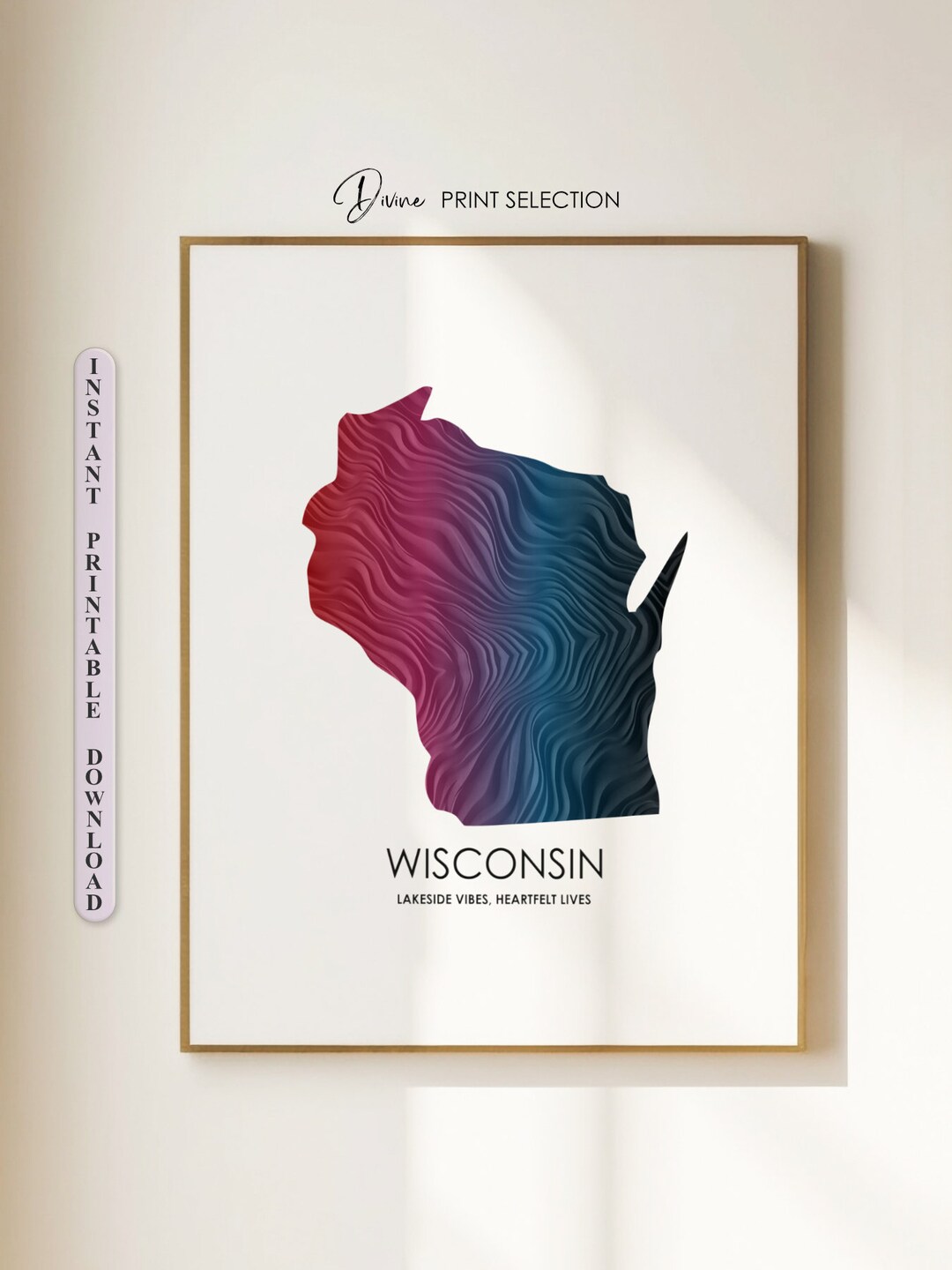 Mapa de Wisconsin para impressão Mapa WI Mapa do estado dos EUA ...