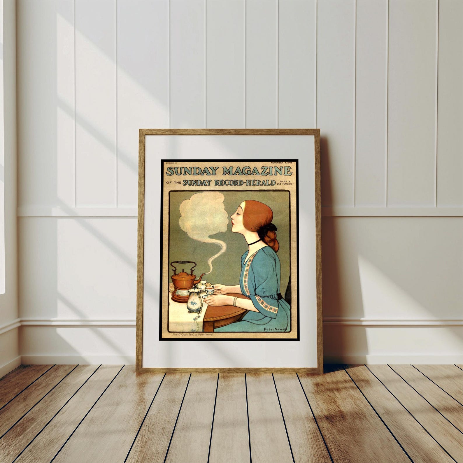 Vintage Magazine Cover Art Sunday Magazine Print Retro Print Women ...